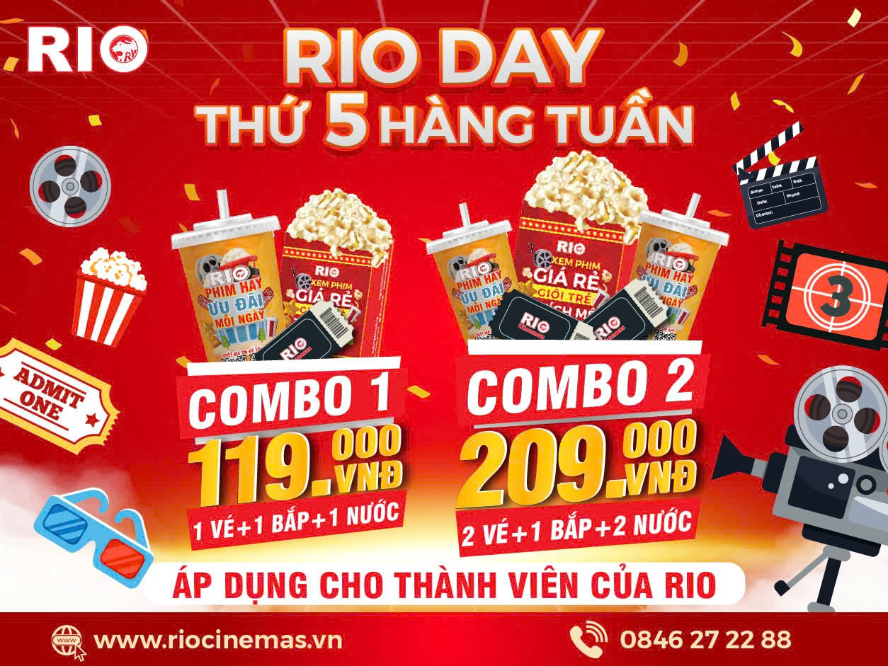 RIO DAY - THỨ 5 HẰNG TUẦN - COMBO siêu rẻ